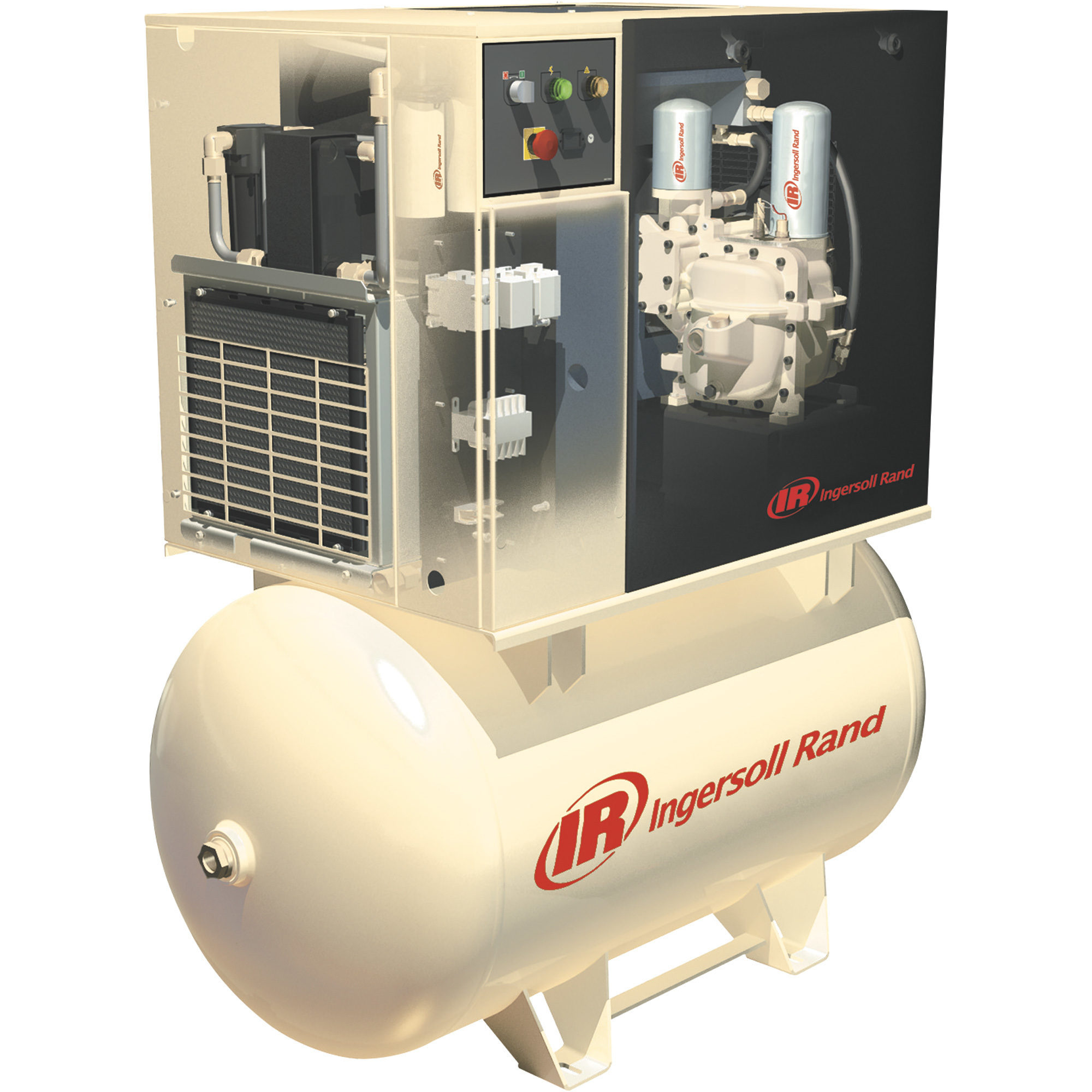 Ingersoll Rand Rotary Screw Compressor w/Total Air System — 230 Volts, Single-Phase, 5 HP, 18.5 ...